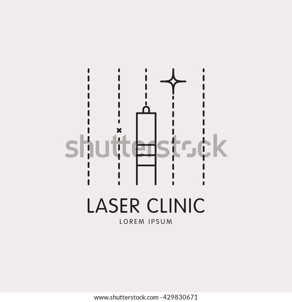 Line Logo Stylized Image Laser Laser Stock Vector (Royalty Free ...
