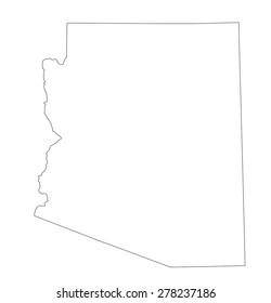 Line Map State Arizona Stock Vector (Royalty Free) 278237186 | Shutterstock