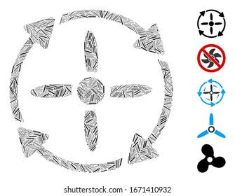 Line Mosaic Based On Rotor Icon Stock Vector (Royalty Free) 1671410932 ...