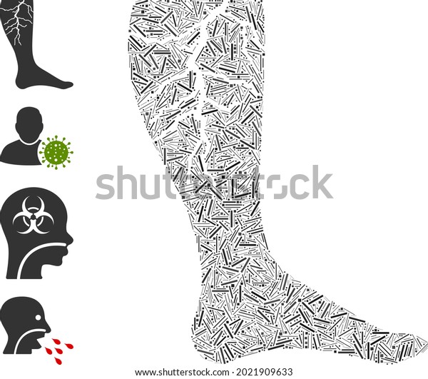 Line Mosaic Deep Vein Thrombosis Icon Stock Vector (Royalty Free ...