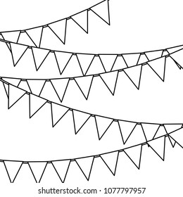 Line Party Flags Decoration Party Background Stock Vector (Royalty Free ...