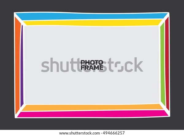 Line Pen Drawing Frame Border Frame Stock Vector (Royalty Free ...
