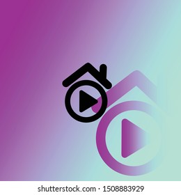 Line Play Button Icon Illustration Isolated Stock Vector (Royalty Free ...
