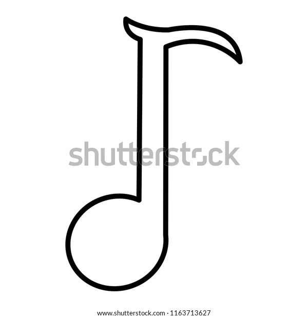 Line Quarter Musical Note Sign Rhythm Stock Vector (Royalty Free ...
