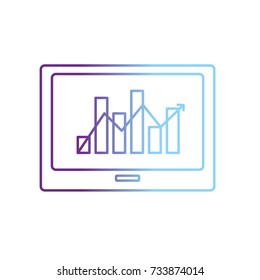 Line Screen Technology Statistics Bar Diagram Stock Vector (Royalty ...