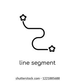 Line Segment Icon Trendy Modern Flat Stock Vector (Royalty Free ...