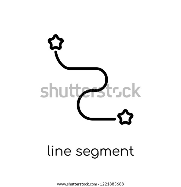 Line Segment Icon Trendy Modern Flat Stock Vector (Royalty Free ...