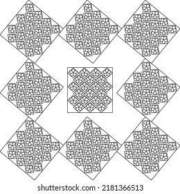 Line Square Background Wallpaper Seamless Artwork Stock Vector (Royalty ...