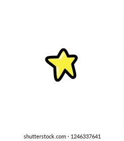 Line Star Icon Vector Illustration Flat Stock Vector (Royalty Free ...