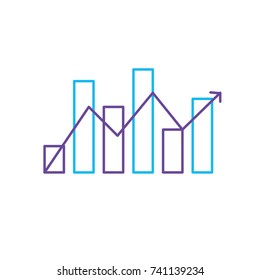 Statistics Bar Diagram Arrow Growing Stock Vector (Royalty Free) 733876450