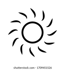 Line Sun Icon Brightness Intensity Setting Stock Vector (Royalty Free ...
