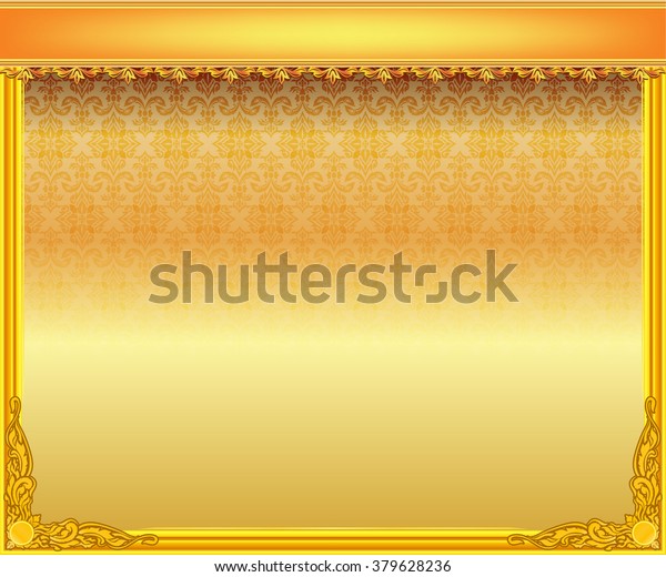 Line Thai Background Golden Lightthailand Pattern Stock Vector Royalty