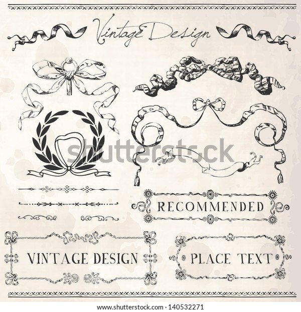 Line Vintage Paper Texture Old Vector Stock Vector (Royalty Free ...