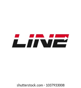 Line Word Arrow Vector Logo Stock Vector (Royalty Free) 1037933008 ...