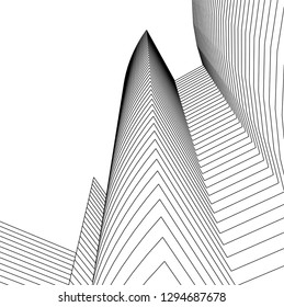 Linear 3d Architecture Stock Vector (Royalty Free) 1294687678 ...