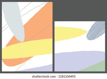 Linear Abstract Drawing On Flat Background Stock Vector (Royalty Free ...