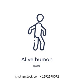 Linear Alive Human Icon Feelings Outline Stock Vector (Royalty Free ...