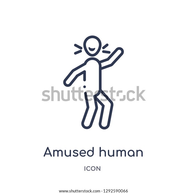 Linear Amused Human Icon Feelings Outline Stock Vector (Royalty Free ...