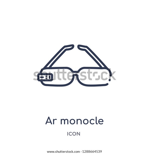 Linear Ar Monocle Icon Artificial Intellegence Stock Vector (Royalty Free) 1288664539 | Shutterstock