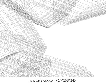 Concept 3d Architecture Building Vector Illustration Stock Vector ...