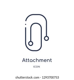 Linear Attachment Icon Education Outline Collection Stock Vector ...
