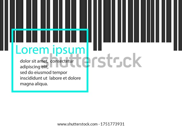 Linear Barcode On White Background Minimalistic Stock Vector (Royalty ...