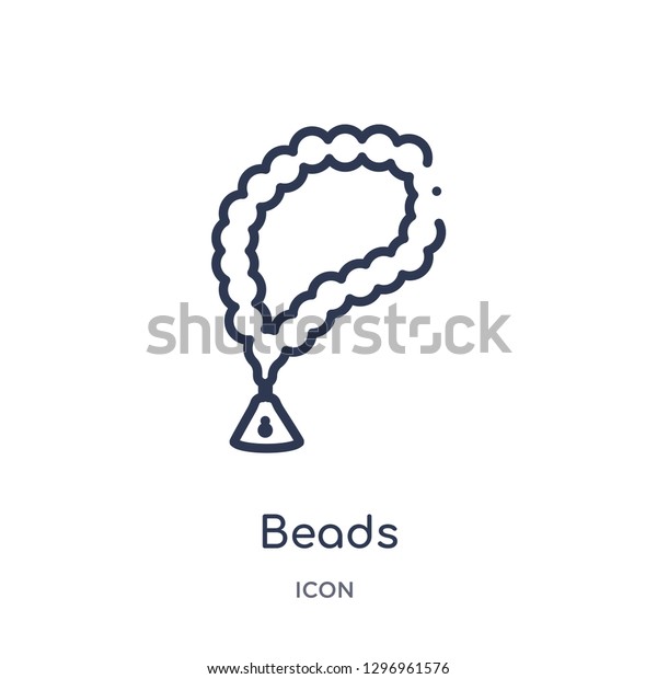 Linear Beads Icon Cultures Outline Collection Stock Vector (Royalty ...