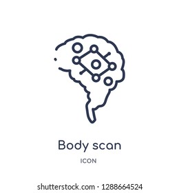 Linear Body Scan Icon Artificial Intellegence Stock Vector (Royalty ...