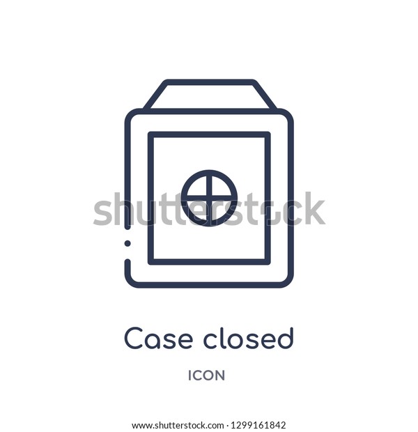 Linear Case Closed Icon Law Justice Stock Vector (Royalty Free) 1299161842