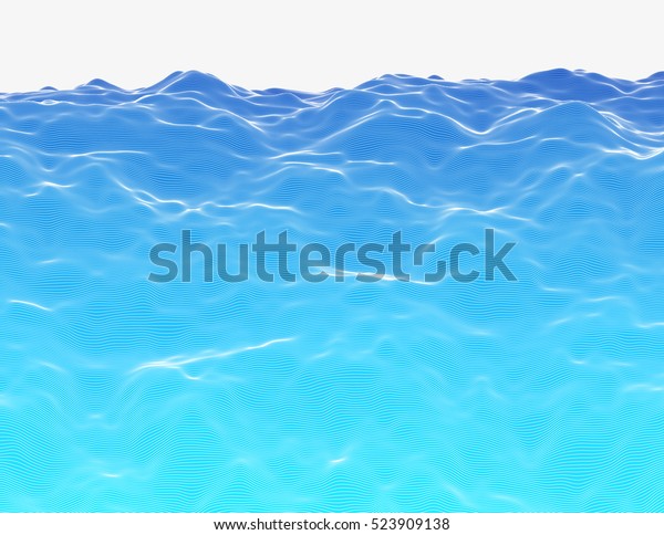 Linear Colorful Procedural Water Surface Striped Stock Vector (Royalty ...