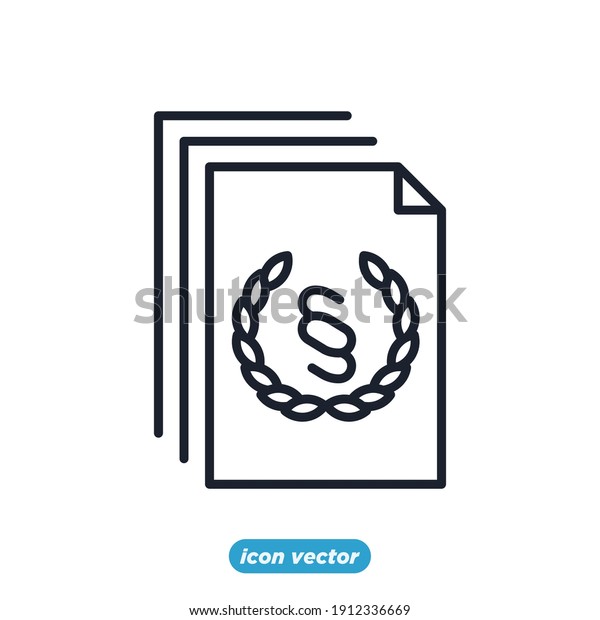 Linear Constitutional Law Icon Law Justice Stock Vector (Royalty Free ...