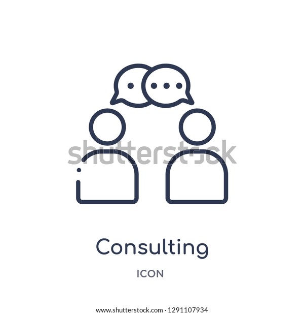 Linear Consulting Icon Business Analytics Outline Stock Vector (Royalty ...