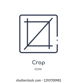 Linear Crop Icon Edit Outline Collection Stock Vector (Royalty Free ...