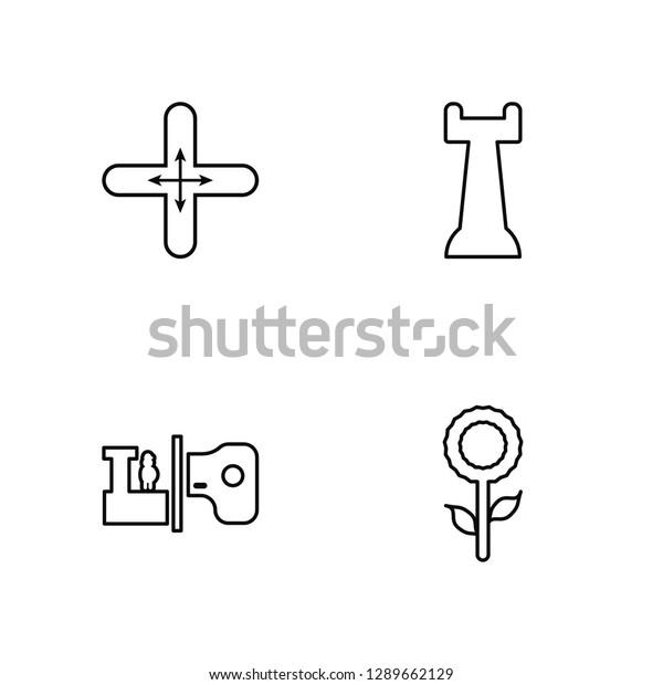 Linear Cross Game Chess Flower Vector Stock Vector (Royalty Free ...
