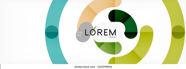 Linear Design Circle Background Vector Modern Stock Vector (Royalty ...