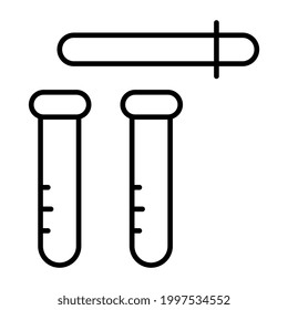 Linear Design Icon Chemical Tubes Stock Vector (Royalty Free ...