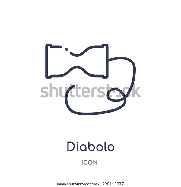 Linear Diabolo Icon Circus Outline Collection Stock Vector (Royalty ...