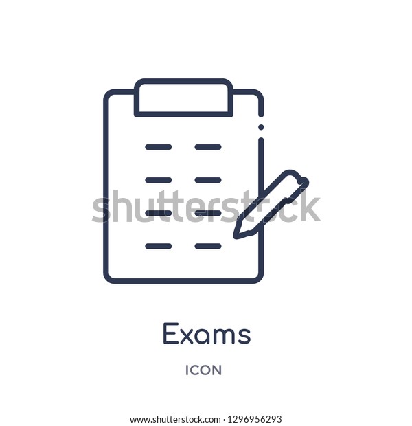 Linear Exams Icon Education Outline Collection Stock Vector (Royalty ...