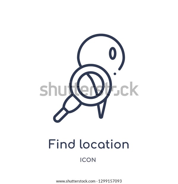 Linear Find Location Icon Maps Locations 库存矢量图（免版税）1299157093 ...