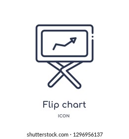 Linear Flip Chart Icon Education Outline Stock Vector (Royalty Free ...
