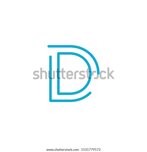 Linear Geometric Outline Alphabet Letter D Stock Vector (Royalty Free ...