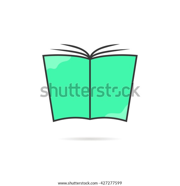 Linear Green Book Logo Shadow Concept Stock Vector (Royalty Free ...
