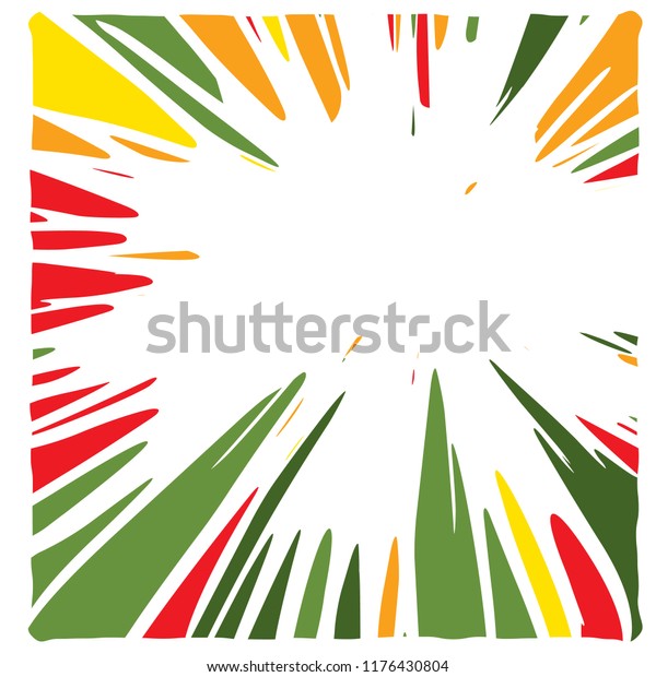 Linear Hand Drawing Curved Light Rays Stock Vector (Royalty Free ...
