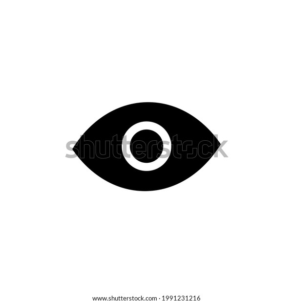 Linear Icon Eye Pupil Solid Black Stock Vector (Royalty Free ...