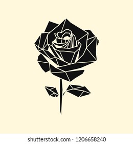 1,992 Polygonal roses on black background Images, Stock Photos ...
