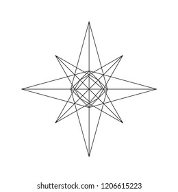 Linear Illustration Star Stock Vector (Royalty Free) 1206615223 ...