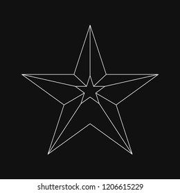 Linear Illustration Star Stock Vector (Royalty Free) 1206615229 ...