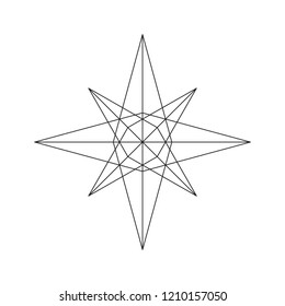 Linear Illustration Star Stock Vector (Royalty Free) 1210157077
