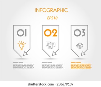 Three Infographic Squares Linear Triangle Concept Stock Vector (Royalty ...