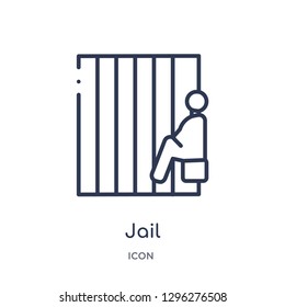 Linear Jail Icon Desert Outline Collection Stock Vector (Royalty Free ...